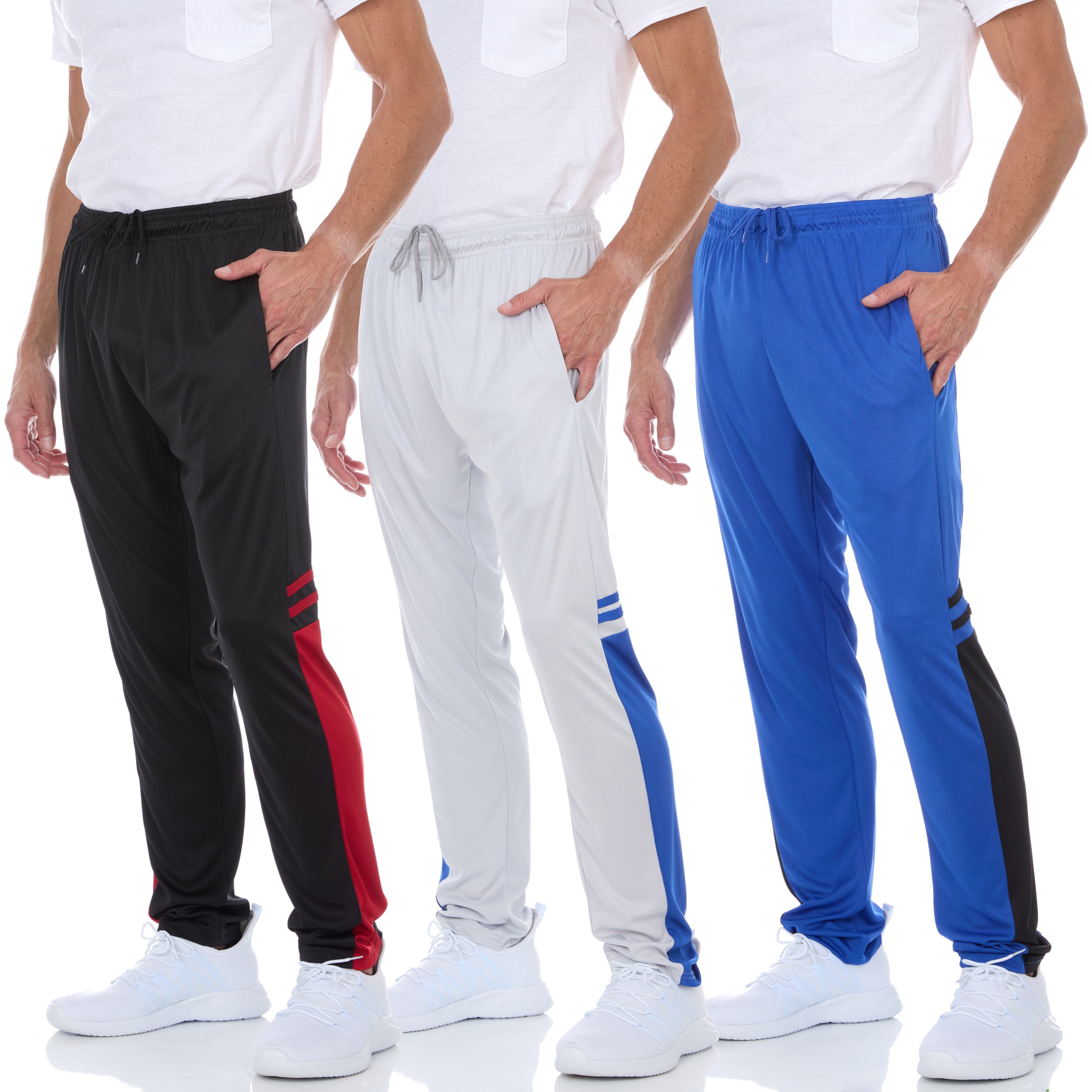 Daresay Men's 3-Pack Dri-Fit Pants, Moisture Wicking, High Performance ...