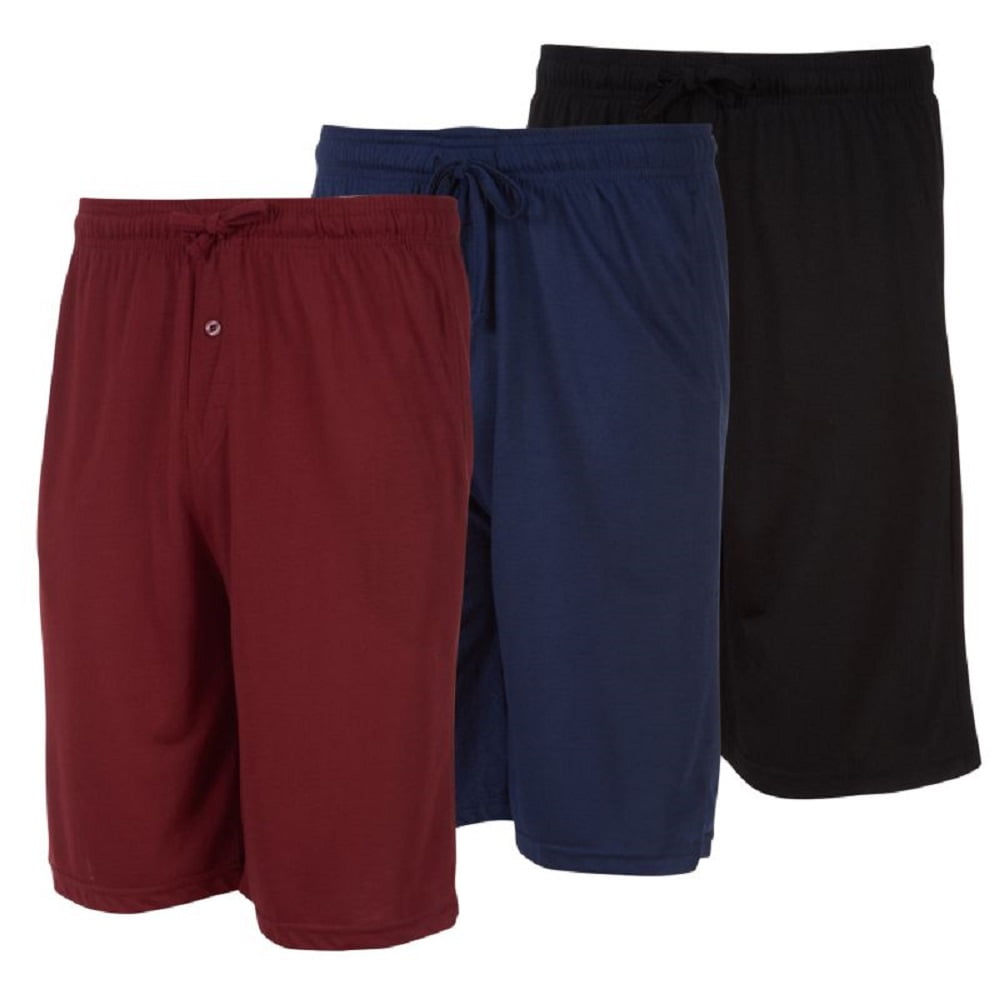 Daresay Men's Jersey Knit Lounge & Sleep Shorts, Adjustable Waist, Pack ...
