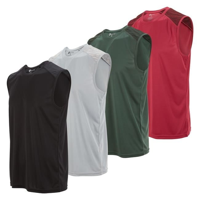 Daresay Men's Sleeveless T-Shirts, Medium, 4-Pack, Quick-Dri Moisture ...