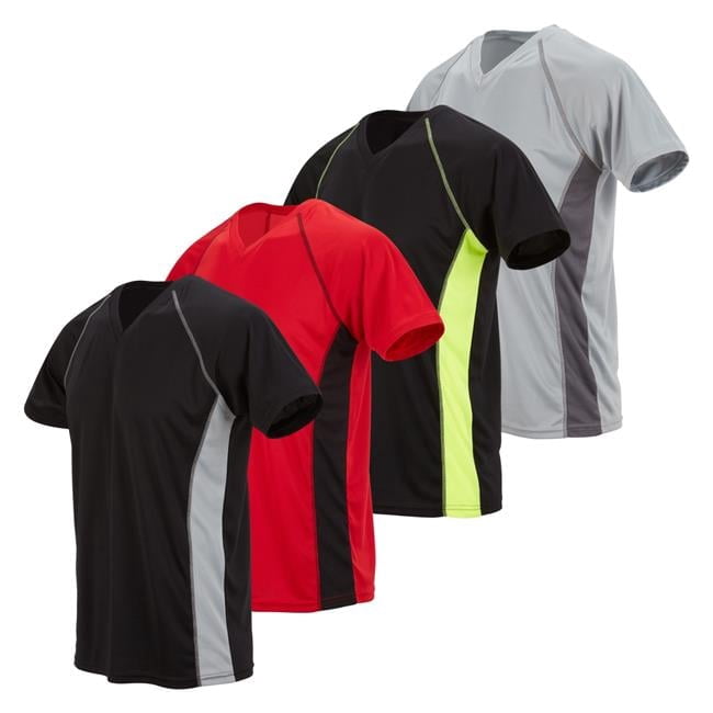 Men's Quick-Dry V-Neck Performance T-Shirts, Active Wear, Short Sleeve ...