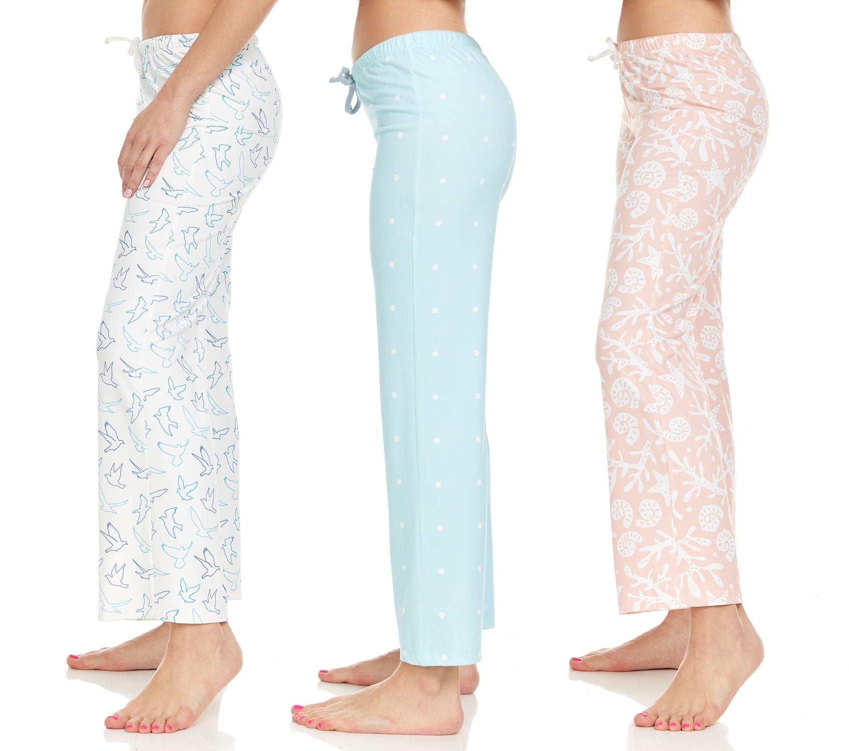 Daresay Women's Knit Lightweight Lounge Pants, Elastic Waist Pajama Bottoms, Sizes up to 2XL ...