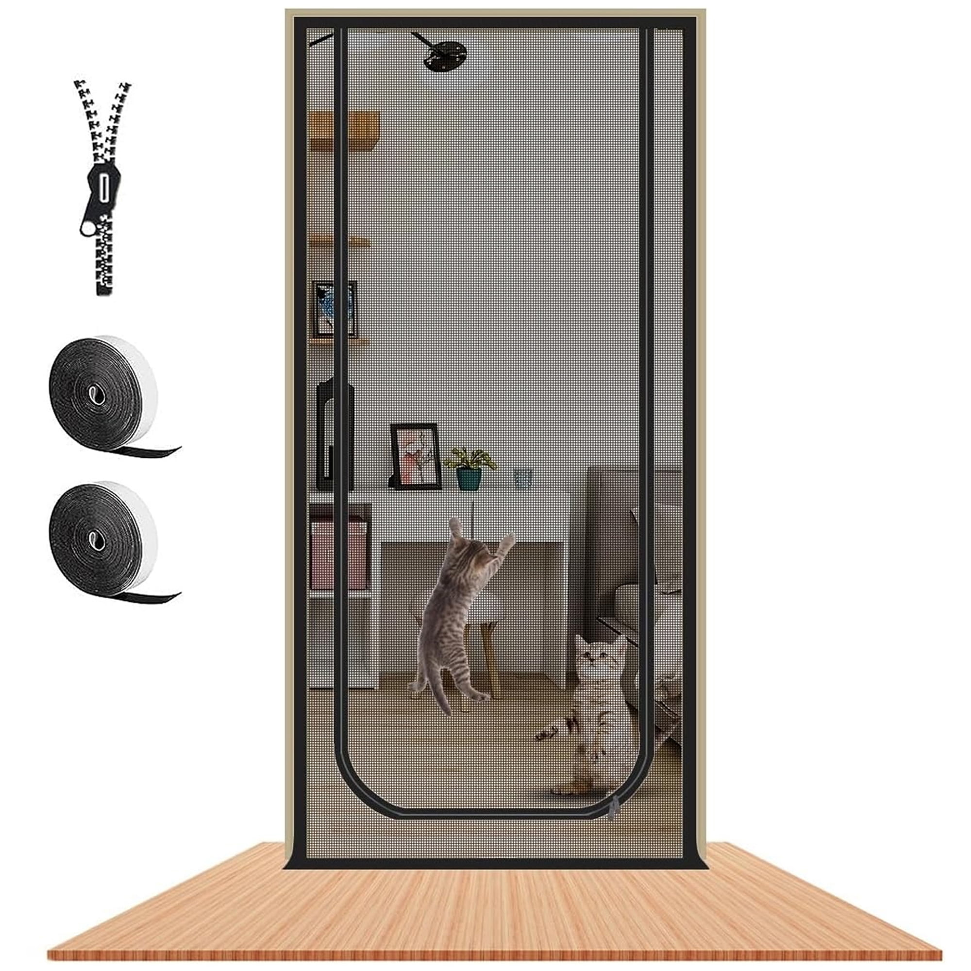 Daretodo, Cat Screen Door, Scratch Proof Mesh, Zipper, Easy ...