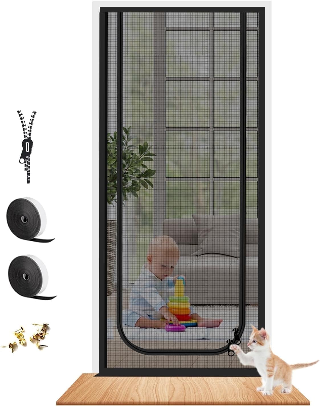 Daretodo Scratchproof Cat Screen Door for Walls - Walmart.com