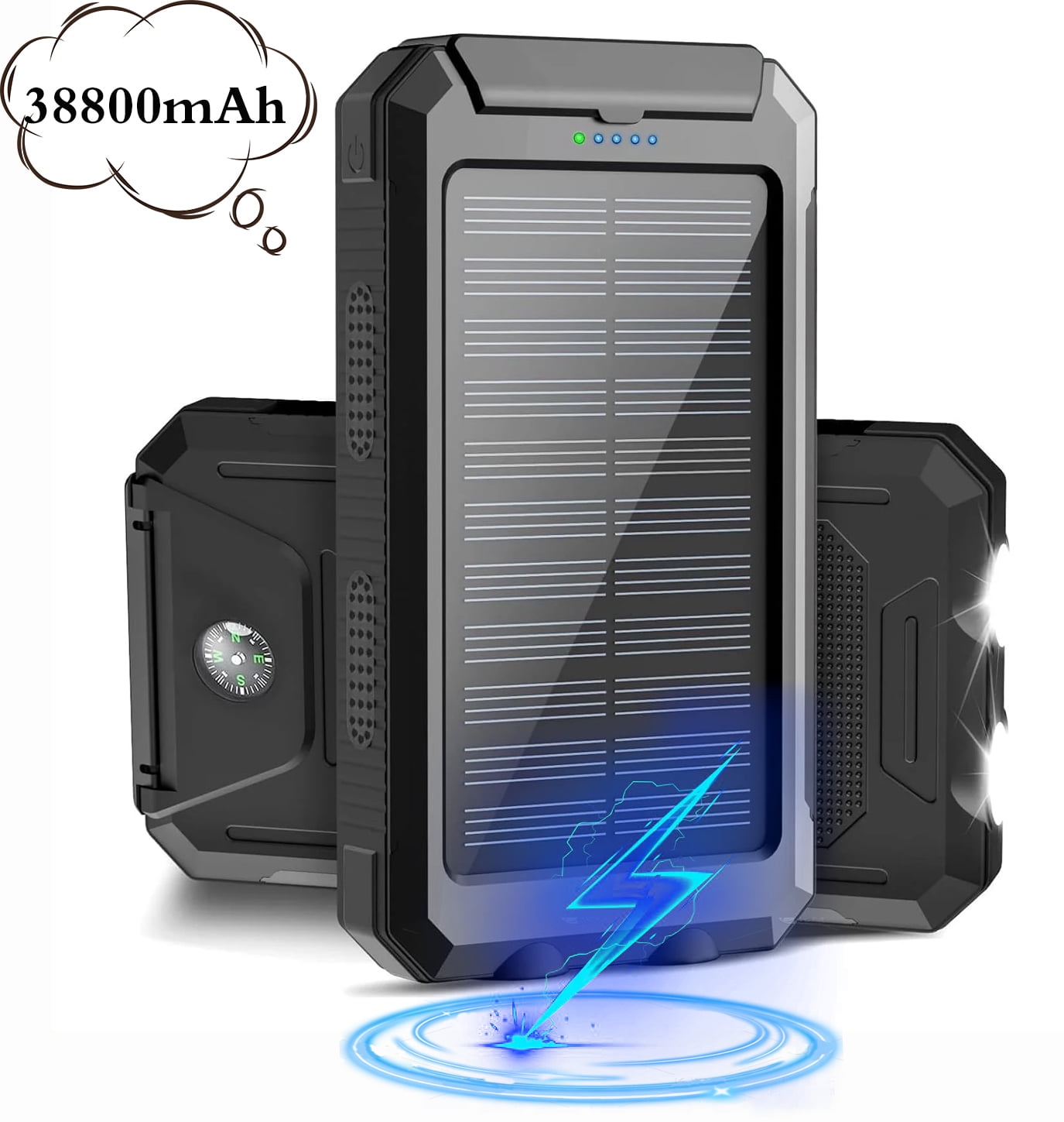 NEENCA 20000mAh Solar Charger, Outdoor Battery Pack, USB QC3.0 with LED ...