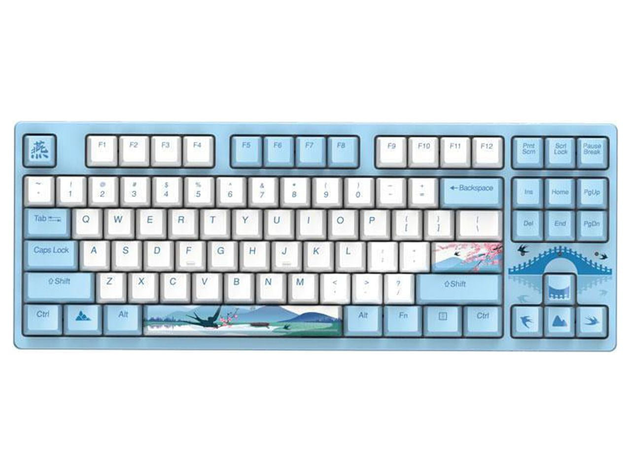 Dareu A87 Spring Swallow Theme 87 Keys Compact Layout Mechanical Gaming ...