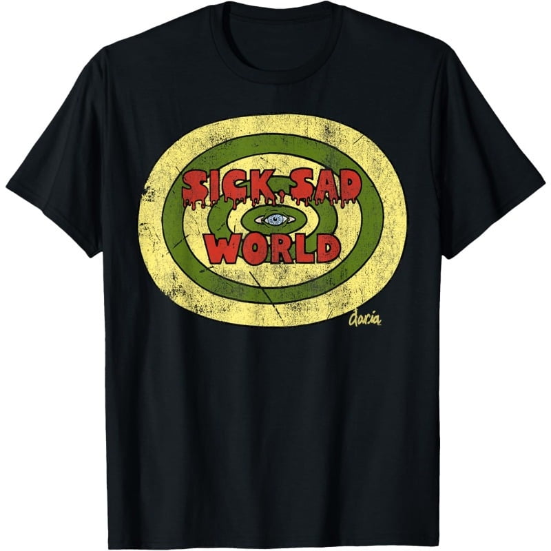 Daria Sick Sad World Drippy Text Eye Logo T-Shirt - Walmart.com