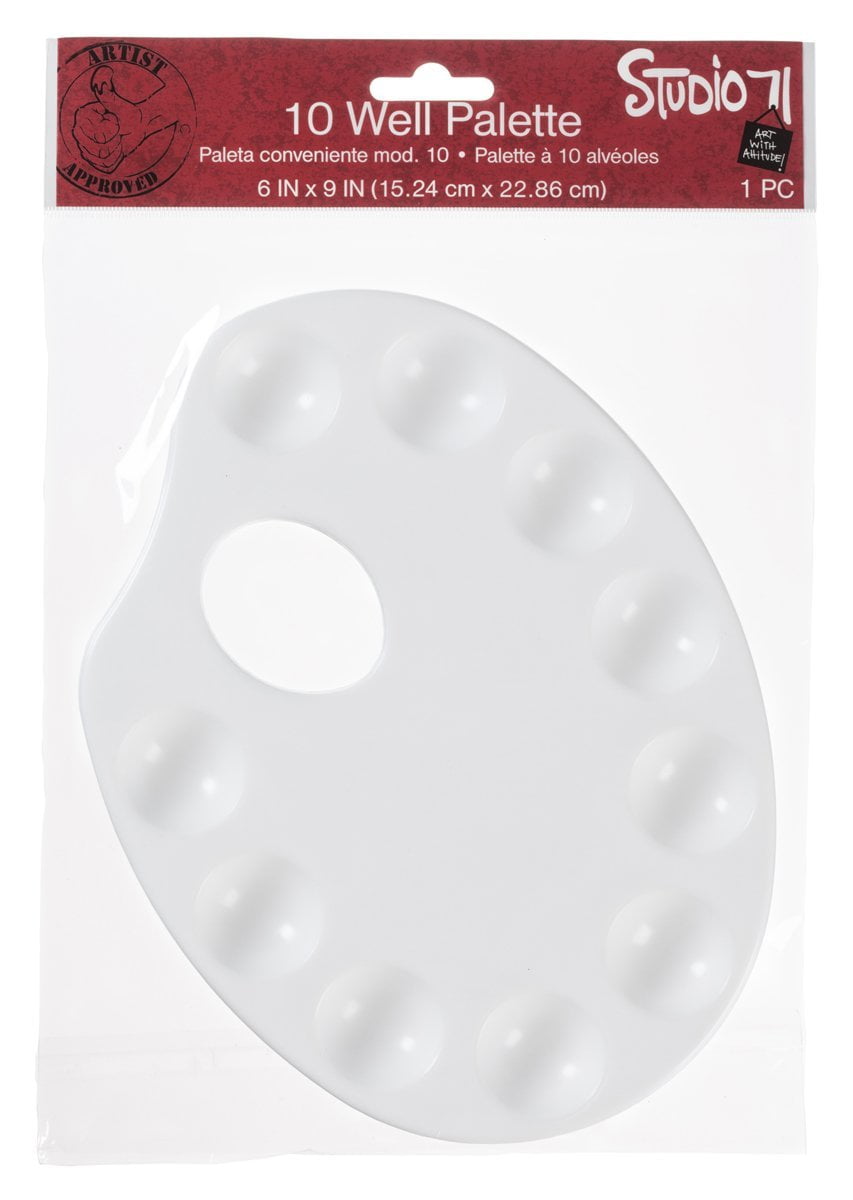 Darice 10 Well Oblong Art Paint Palette 6" x 9" - Walmart.com