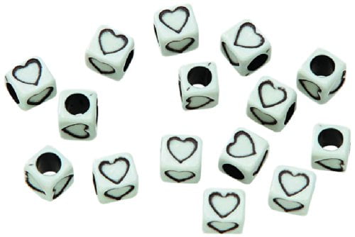 Darice 1940-77 6M Wht Cube Team Sprts Alph Bd Hart 30Pc - Walmart.com