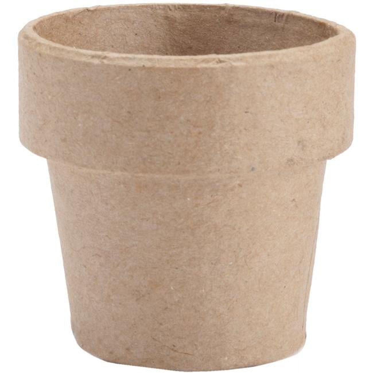 Darice 2839-04 4 x 4 in. Paper - Mache Clay Pot - Walmart.com