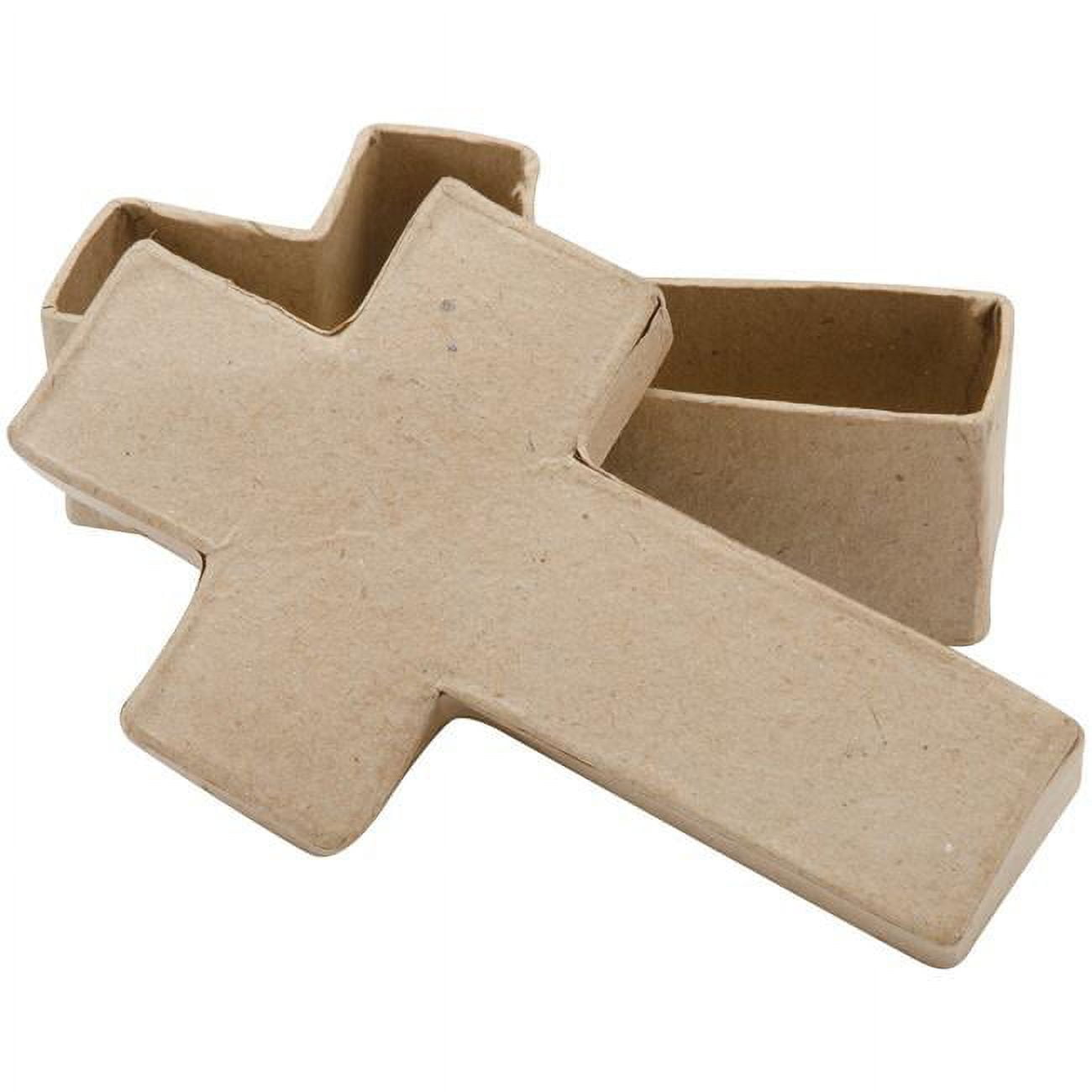 Darice 2848-27 5 in. Paper - Mache Cross Box - Walmart.com