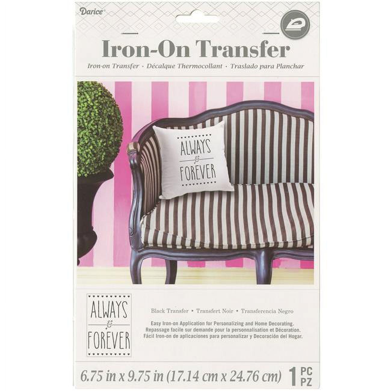 Darice 30006969 Iron on Transfer Always & Forever - Black - Walmart.com