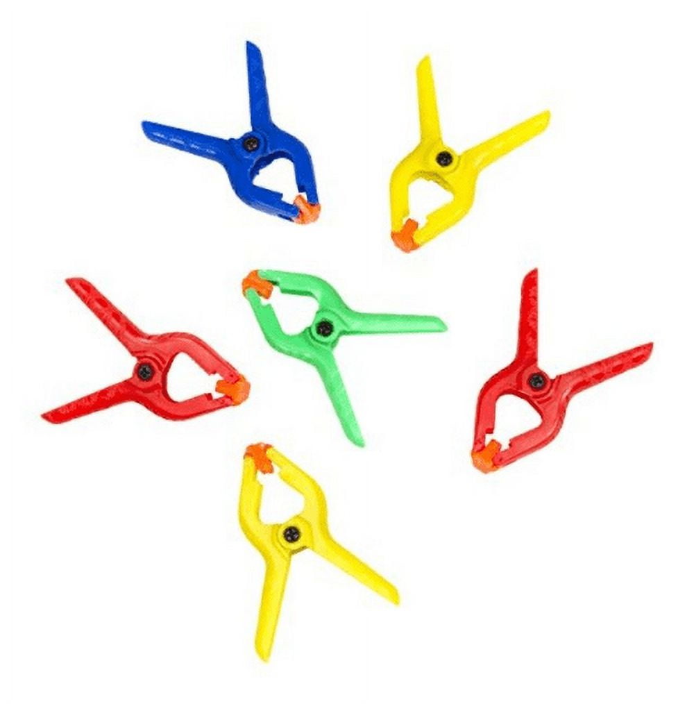 Darice 30007626 Small Plastic Spring Clamps, Assorted Colors Small ...