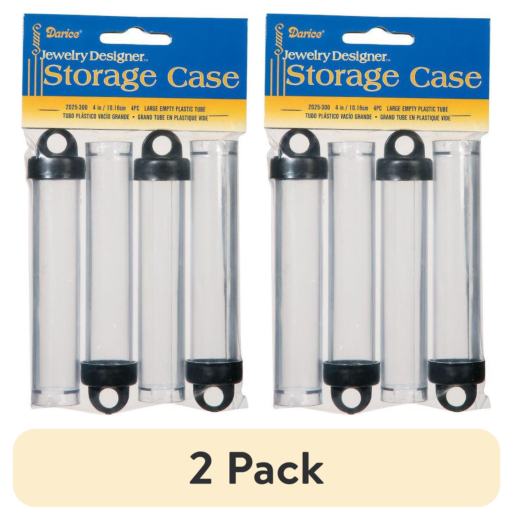 (2 pack) Plastic Storage Tubes 4"X.75" 4/Pkg- - Walmart.com