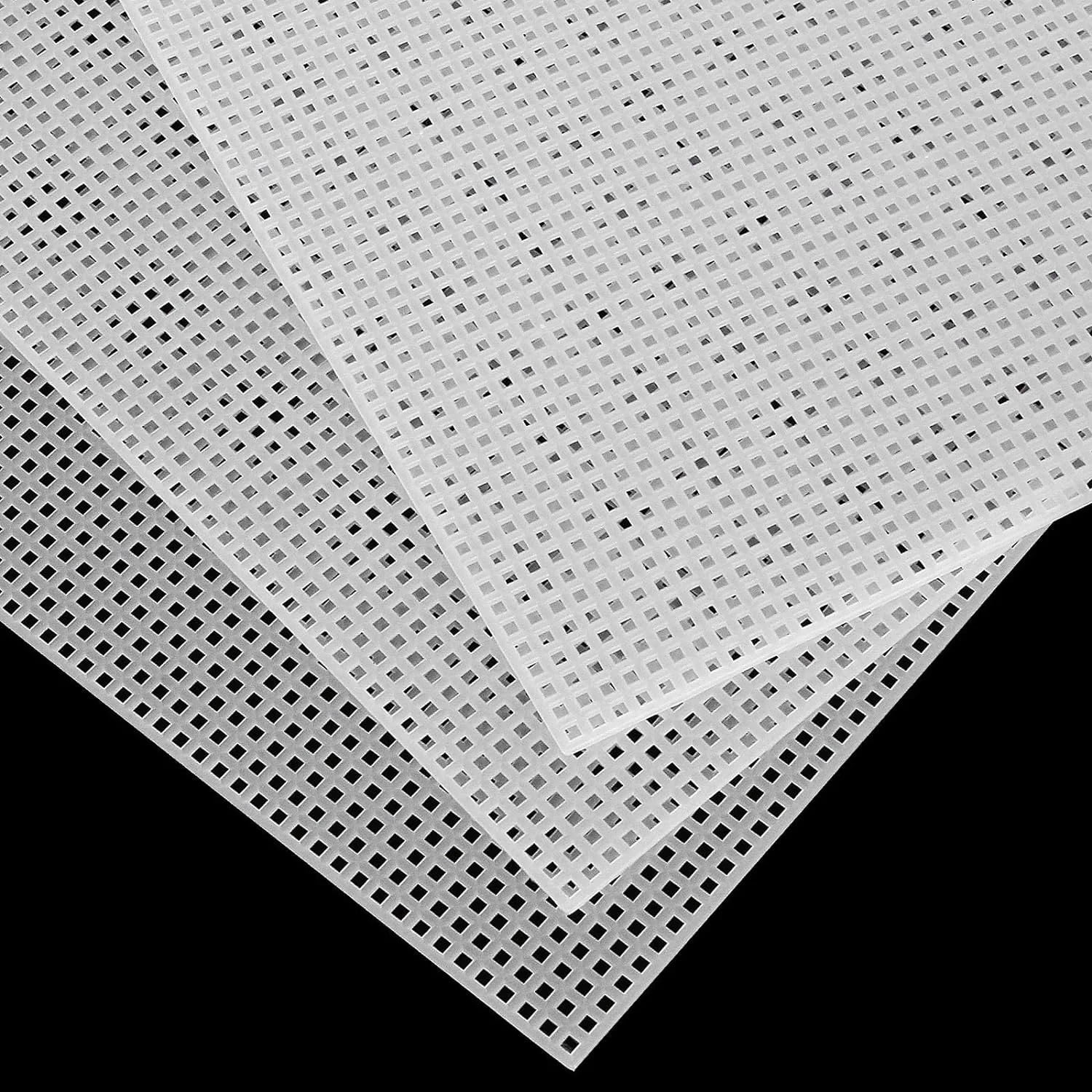 Darice 7 Mesh Ultra Stiff Clear Plastic Canvas Sheets Package of 12 ...