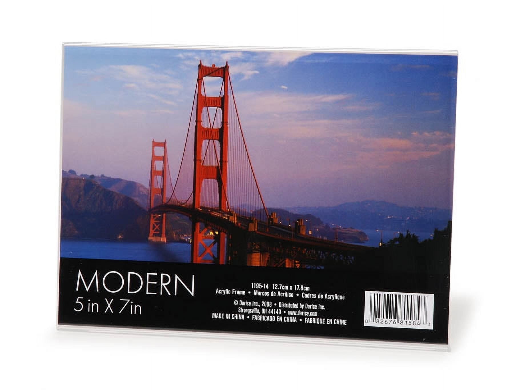 Darice Acrylic Frame Clear Horizontal 5 X 7 Inches - Walmart.com