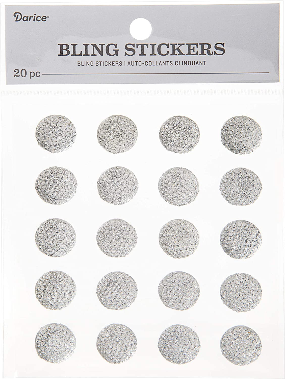 Darice Bling Stickers, Clear, 20ct. 16mm - Walmart.com