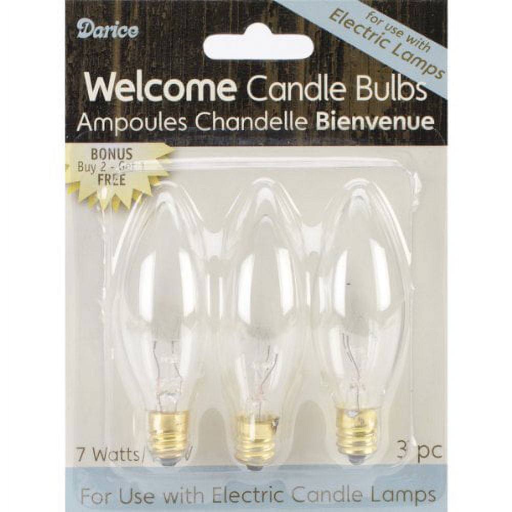 Darice Candle Lamp Collection Welcome Candle Bulbs, 3-Pack - Walmart.com