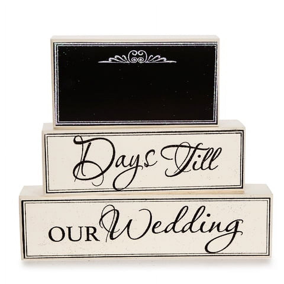 Darice Chalkboard Wedding Day Countdown Blocks, 3-Piece Set - Walmart.com