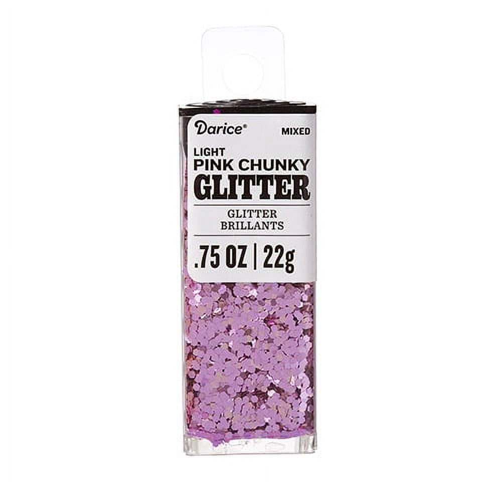 Darice Chunky Glitter: Light pink, 0.75 Oz - Walmart.com