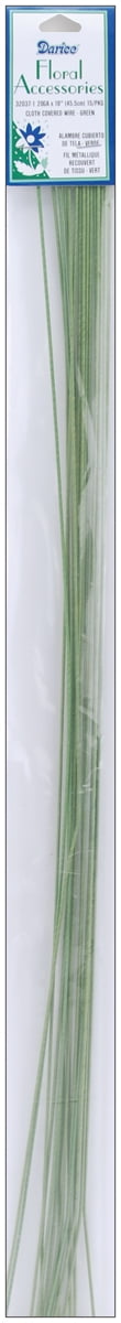 Cloth Covered Stem Wire 20 Gauge 18" 15/Pkg-Green - Walmart.com