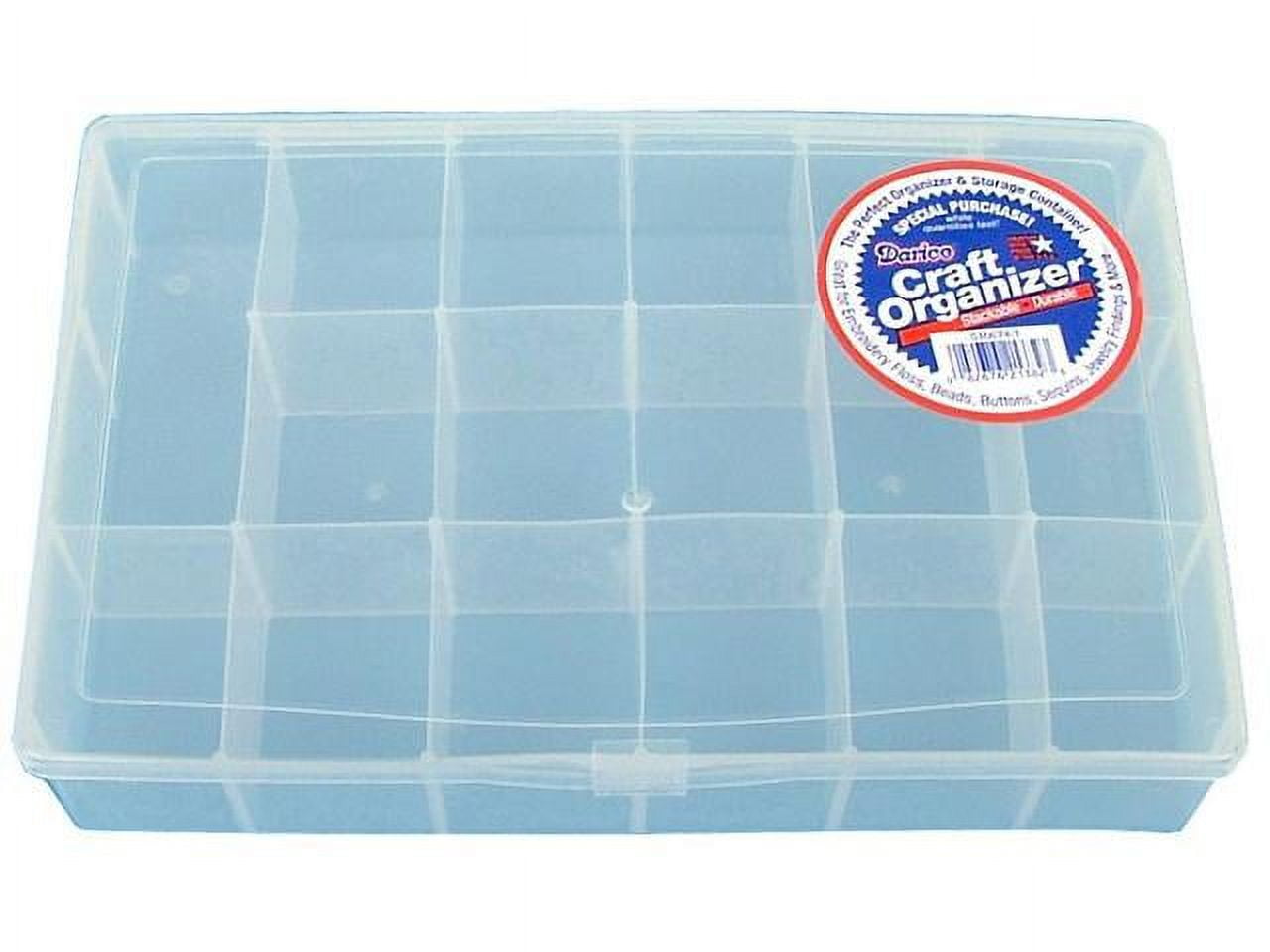 Darice Craft Organizers Clear Plastic 17 Compartment Organizer Box, 1 ...