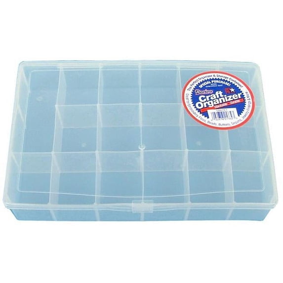 Darice Craft Organizers Clear Plastic 17 Compartment Organizer Box, 1 ...