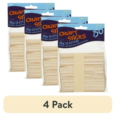 Large 8-Inch Jumbo Wooden Paddle Craft Sticks, Giant Natural 10-Count ...