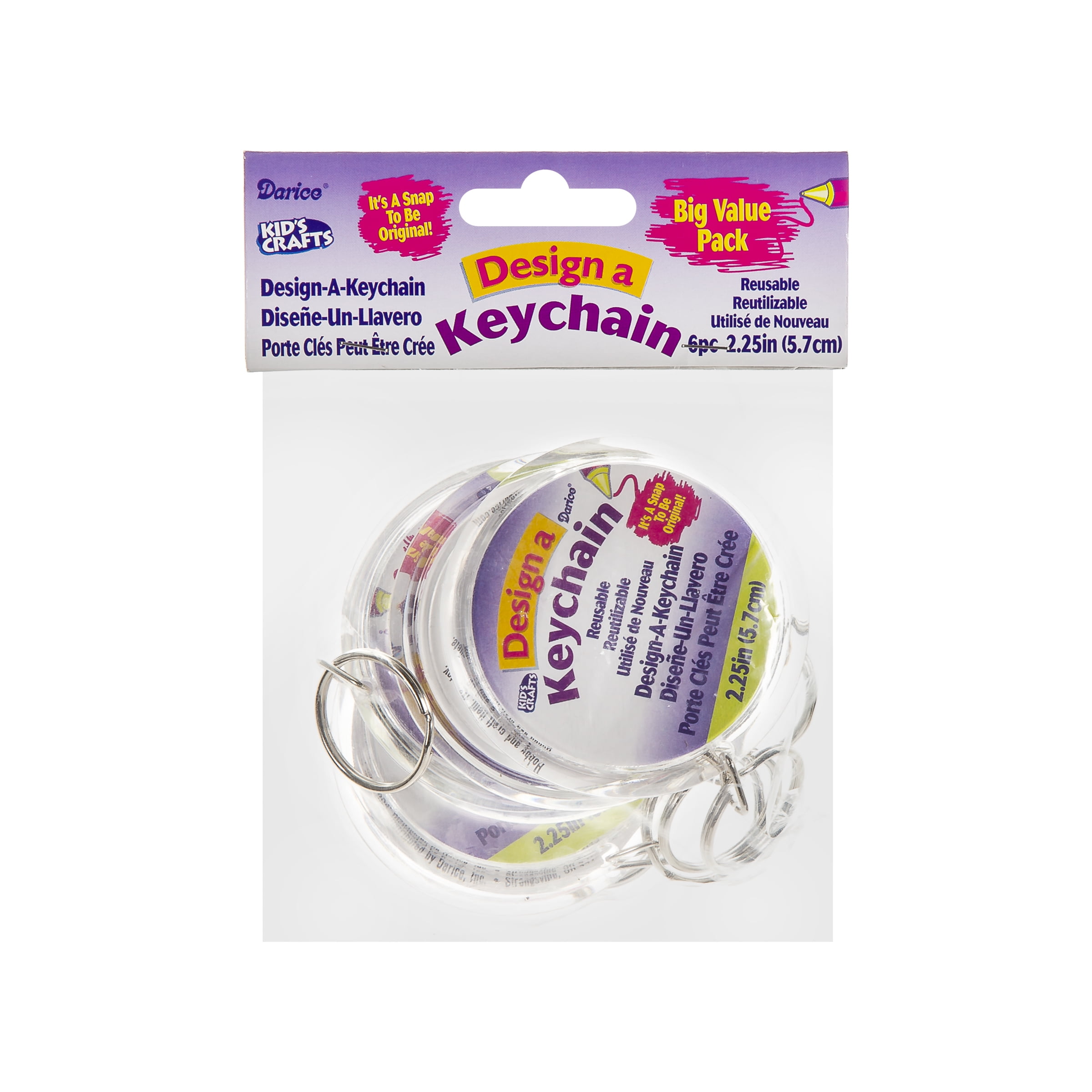 Darice Clear Design a Keychain, 2.25 Inches - Walmart.com