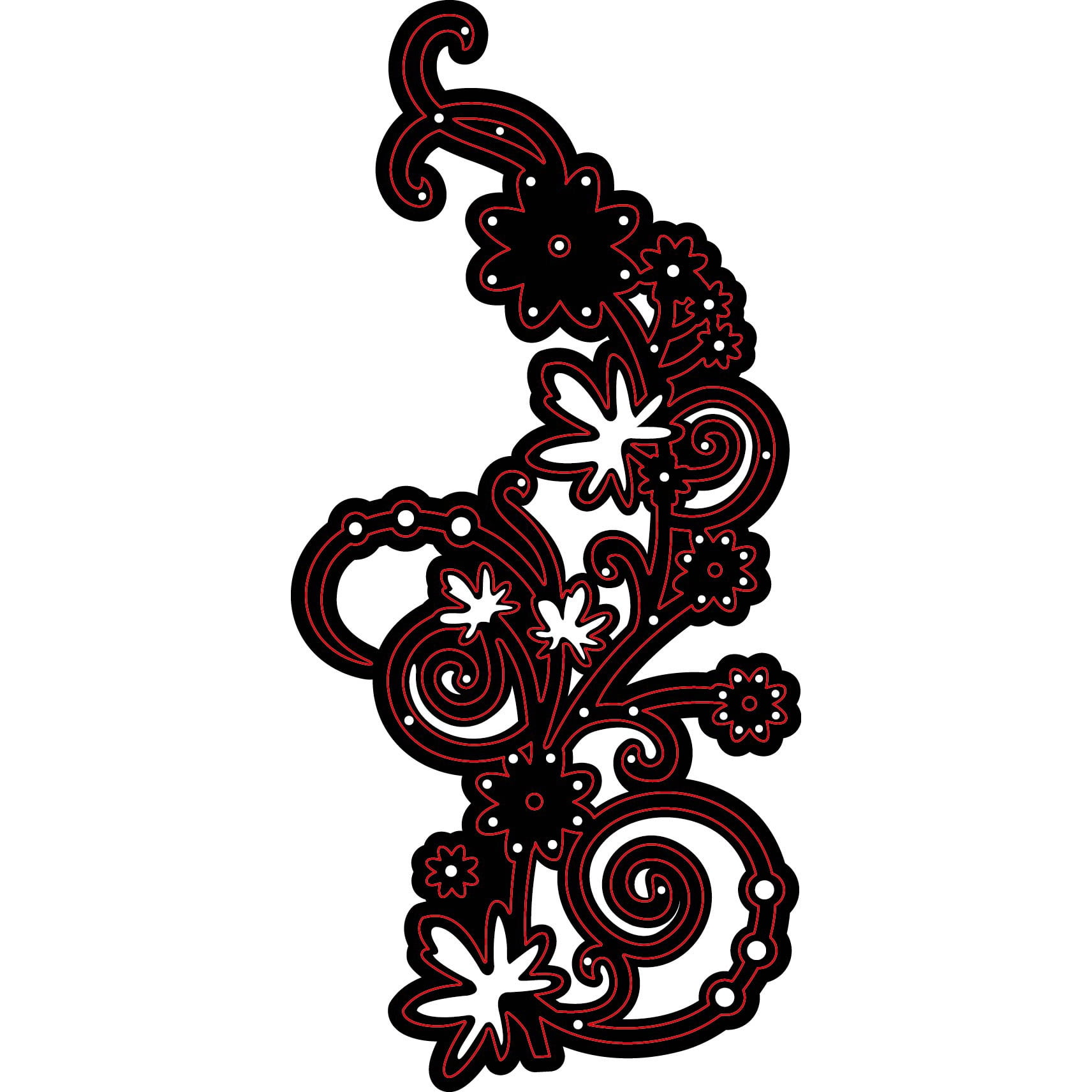 Darice Embossing Essentials Dies Floral Swirl Burst - Walmart.com