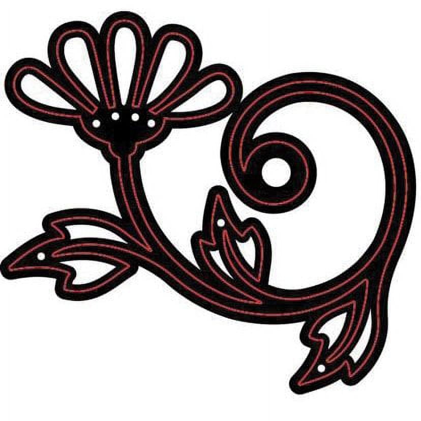 Darice Embossing Essentials Dies, Flower Swirl with Open Petals Multi ...