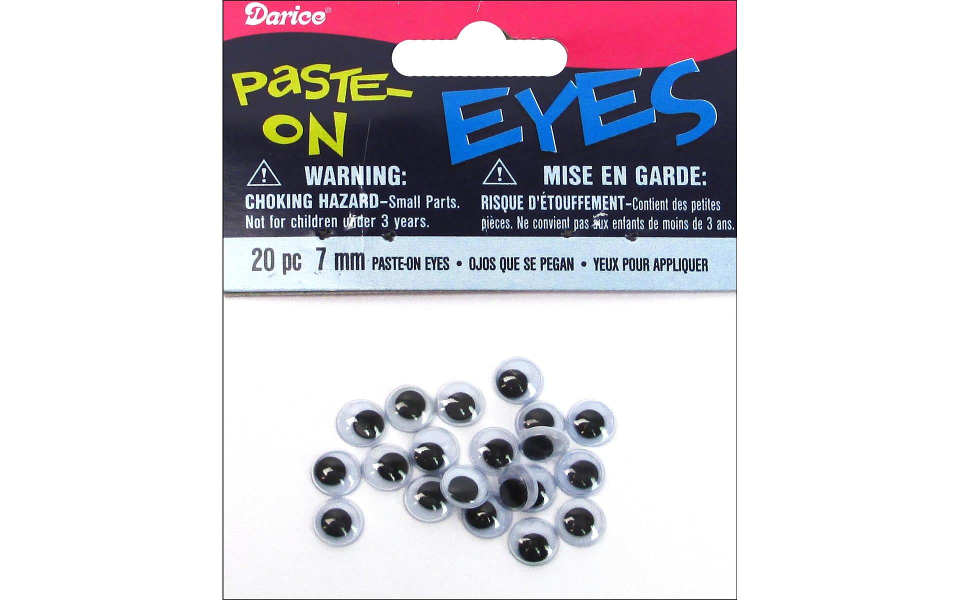 Darice Eyes Paste On Moveable 7mm Black 20pc - Walmart.com