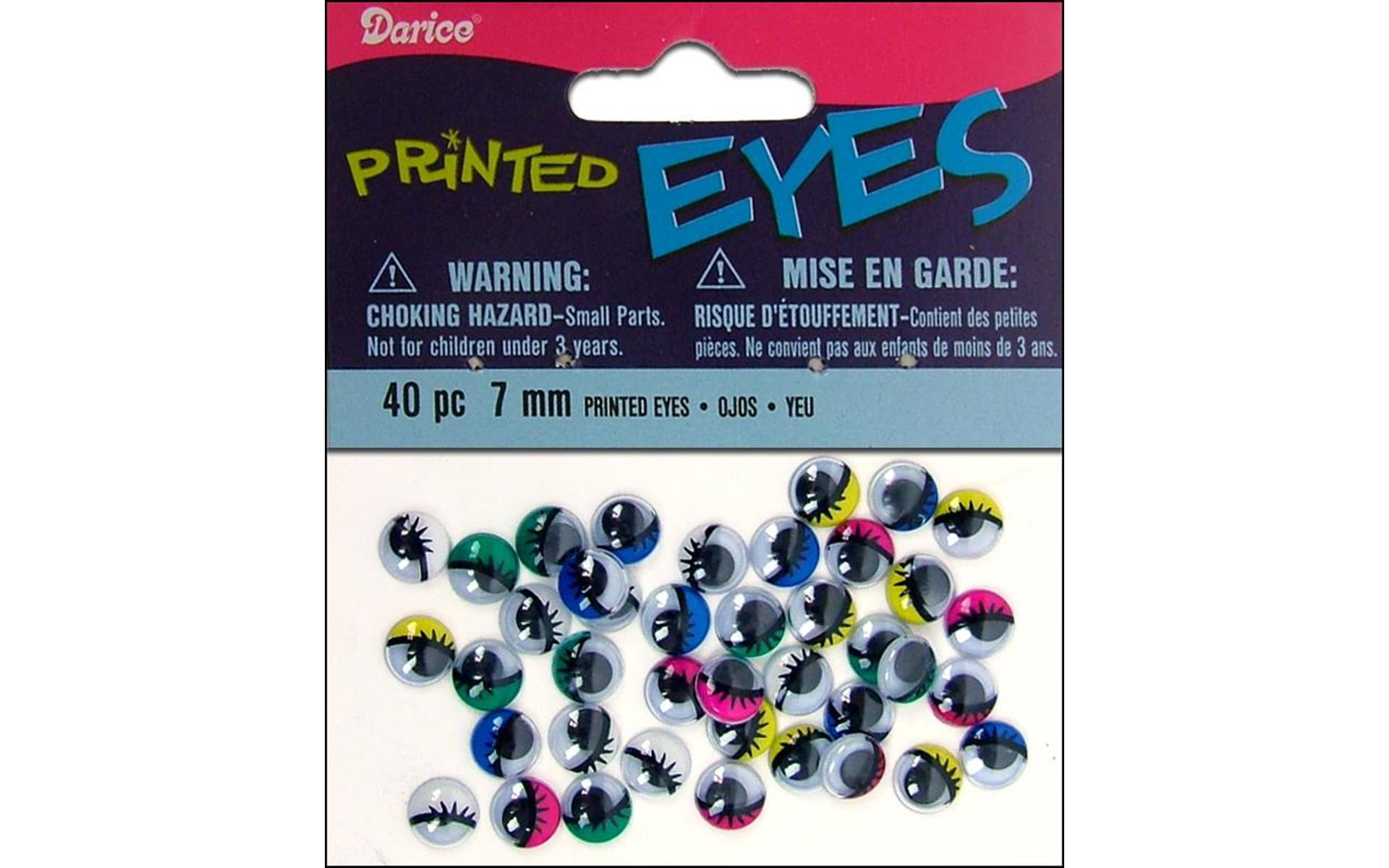 Darice Eyes Printed Moveable 7mm Astd 40pc - Walmart.com
