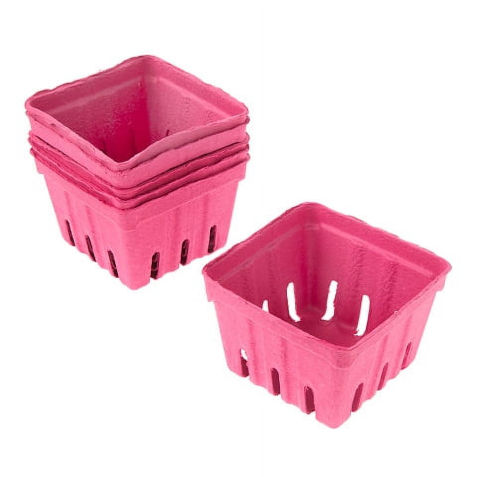 Darice Fuchsia Paper Berry Baskets, 3.5 Inches, 6 Pieces - Walmart.com