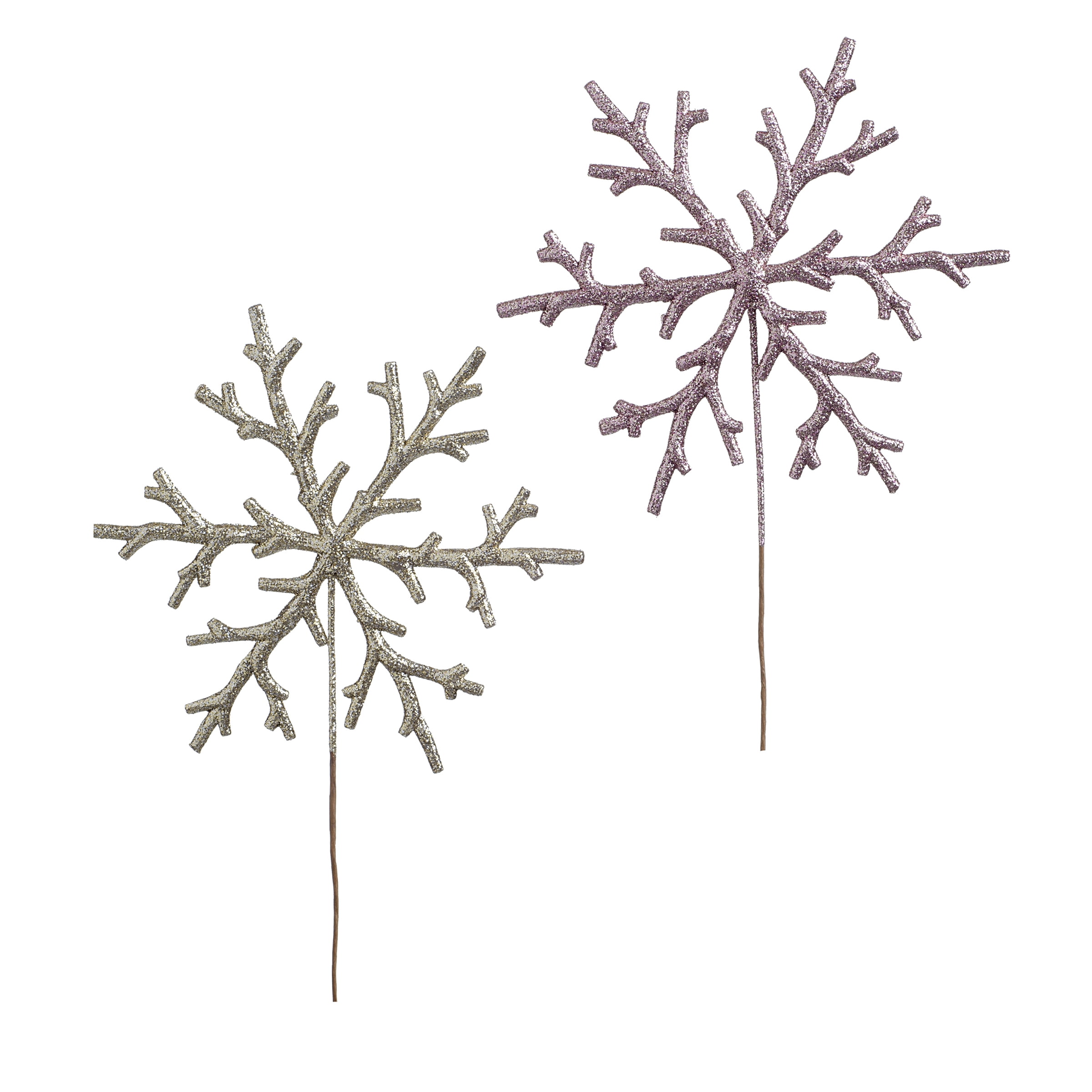 Darice Glitter Snowflake Pick 7.75 x 11 Inches Assorted Colors ...