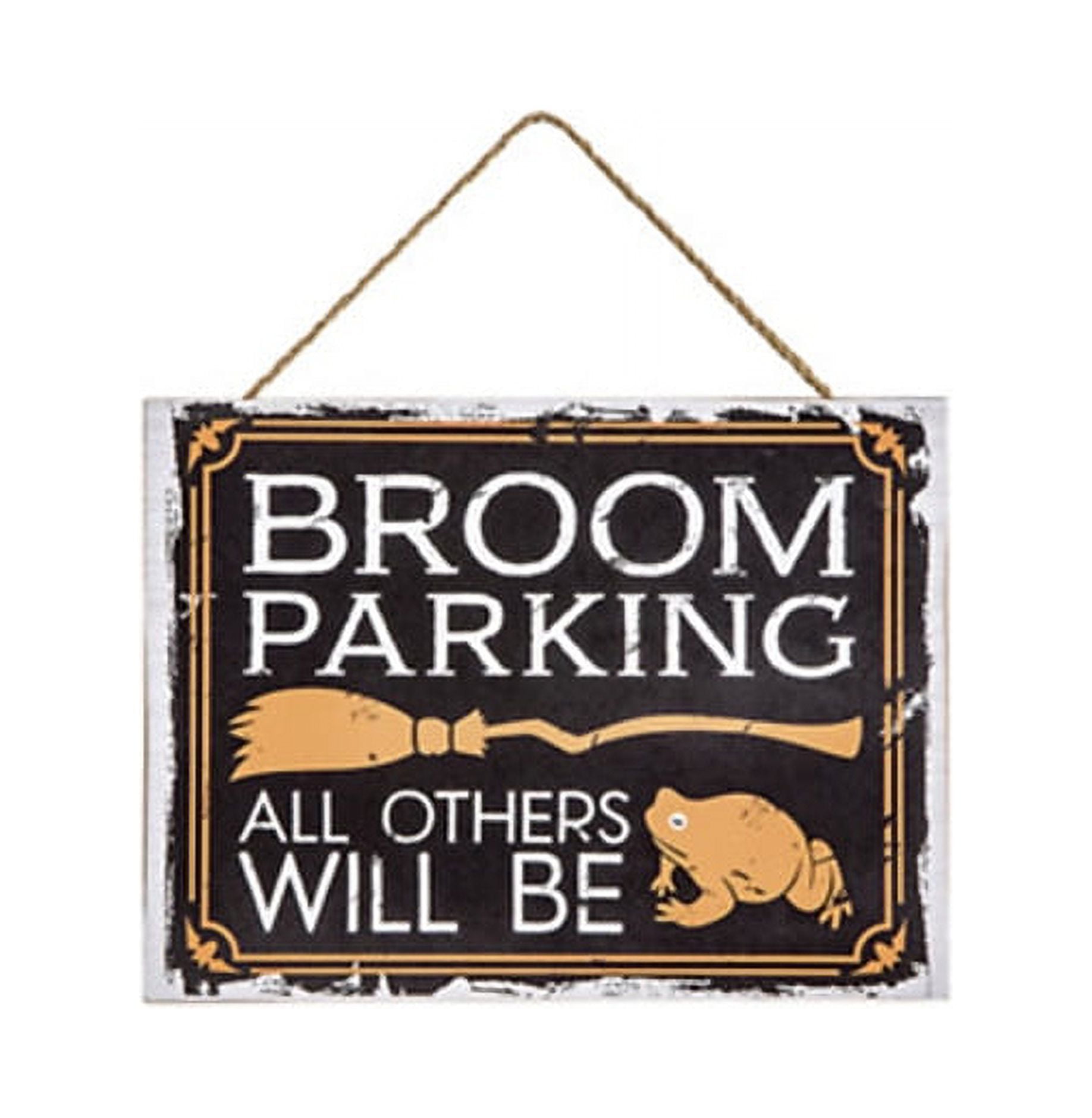 Darice Halloween Decor - Broom Parking MDF Sign - Walmart.com