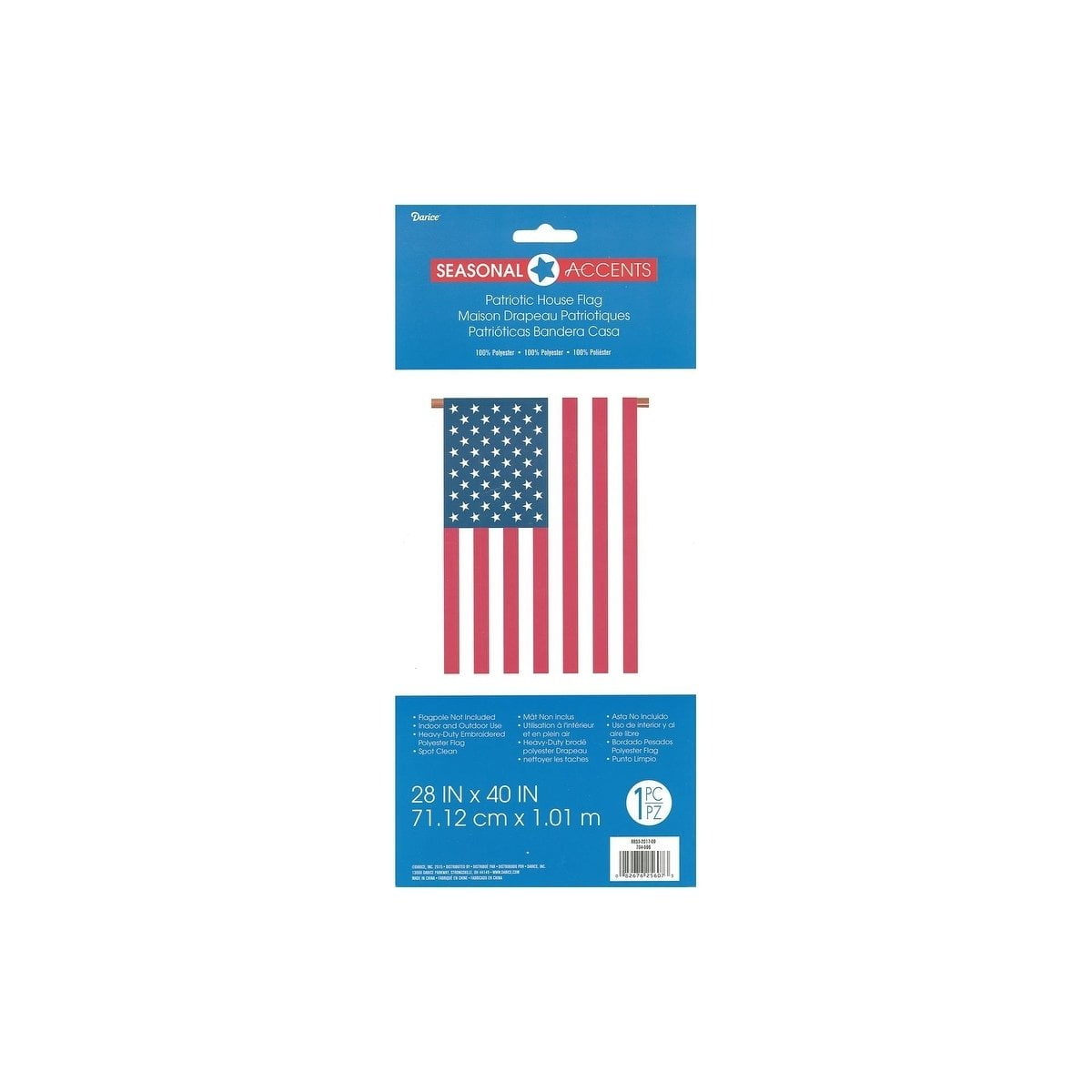 Darice House Flag 28x40" USA - Walmart.com