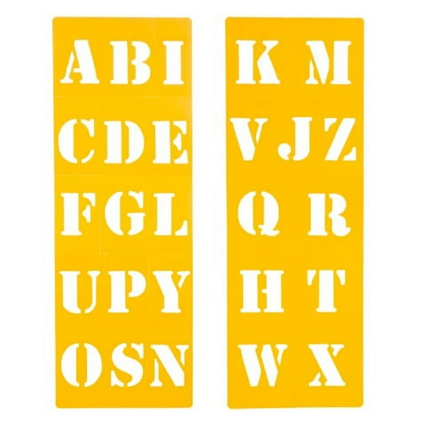 Darice Large Individual Alphabet Stencils. Uppercase Stencil Font. 26 ...