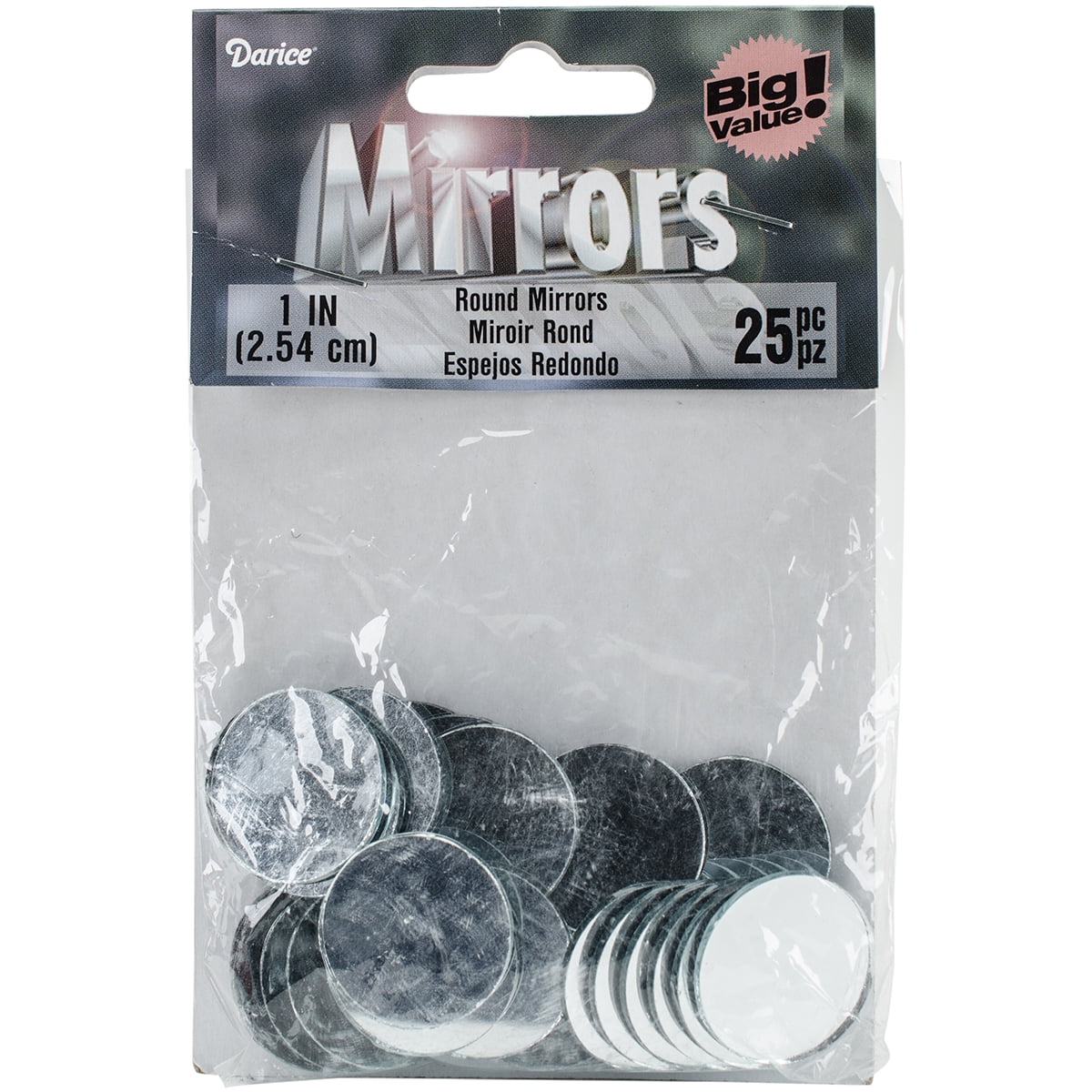 Darice Mini Round Craft Mirrors: 1 inch, 25 Pieces - Walmart.com