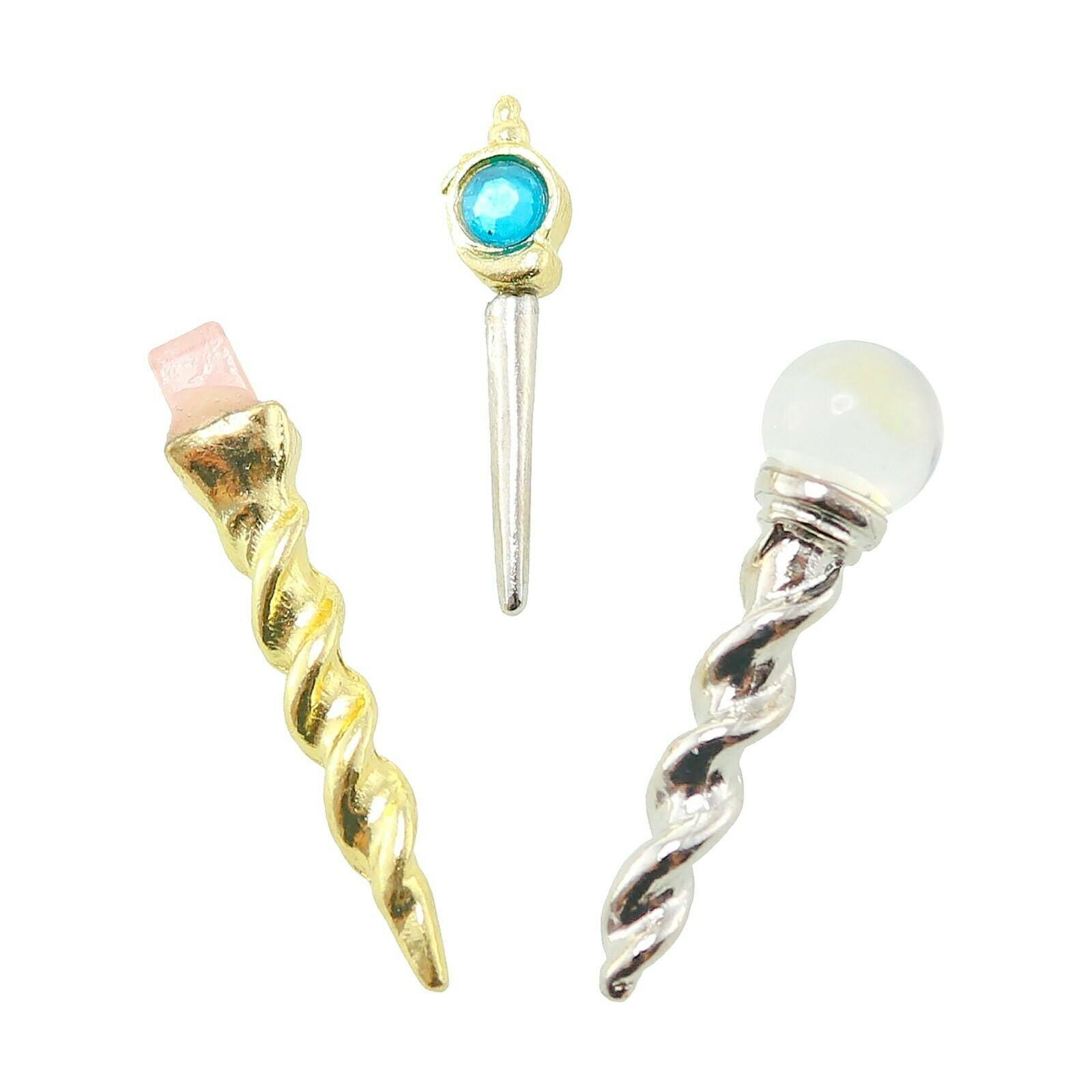 Darice Mini Unicorn Magic Wand set of 3 asst. Miniature Fairy Garden 1 ...