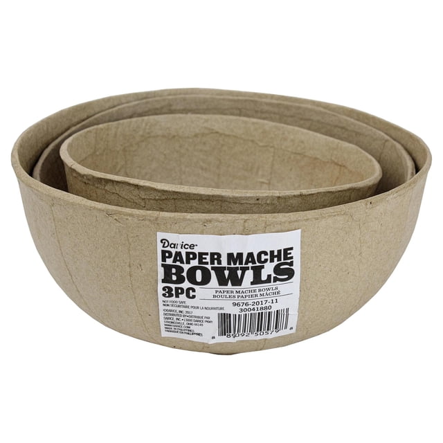 Darice Nested Decorative Paper Mache Bowls, 3 Pack - Walmart.com