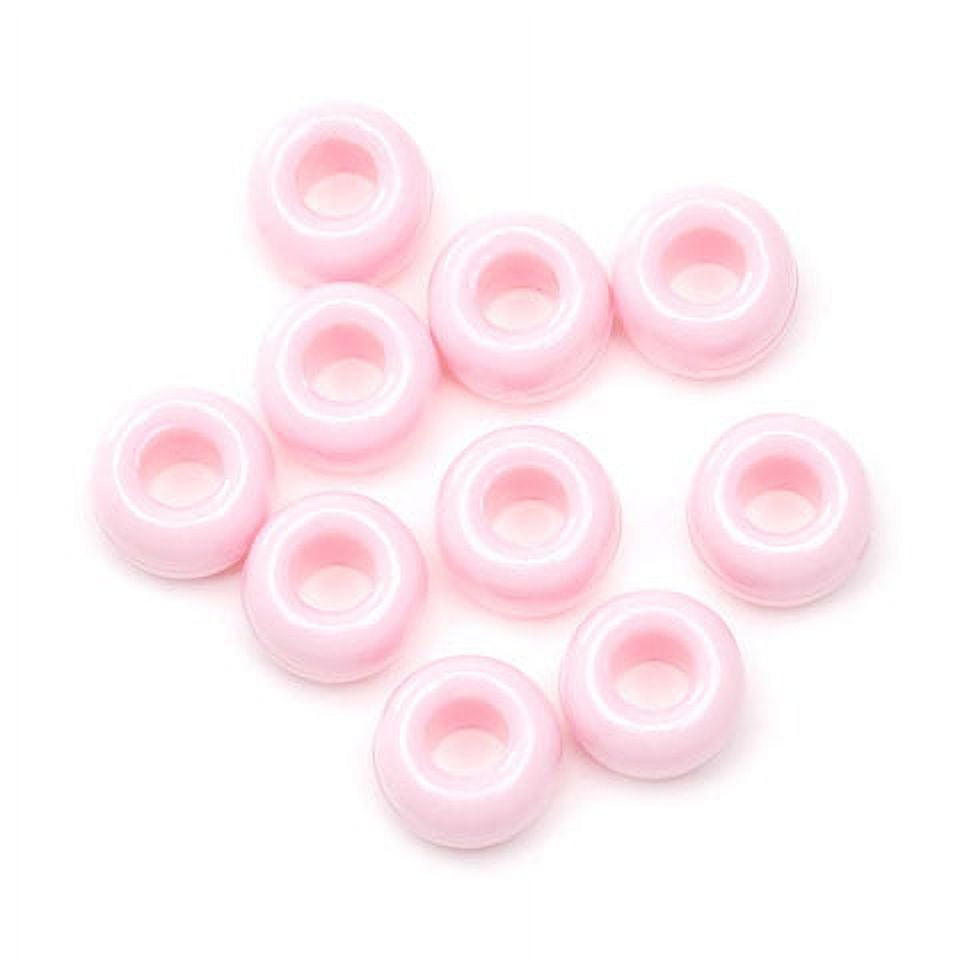 Darice Opaque Light Pink Pony Beads, 6 x 9mm, 720 Pieces - Walmart.com