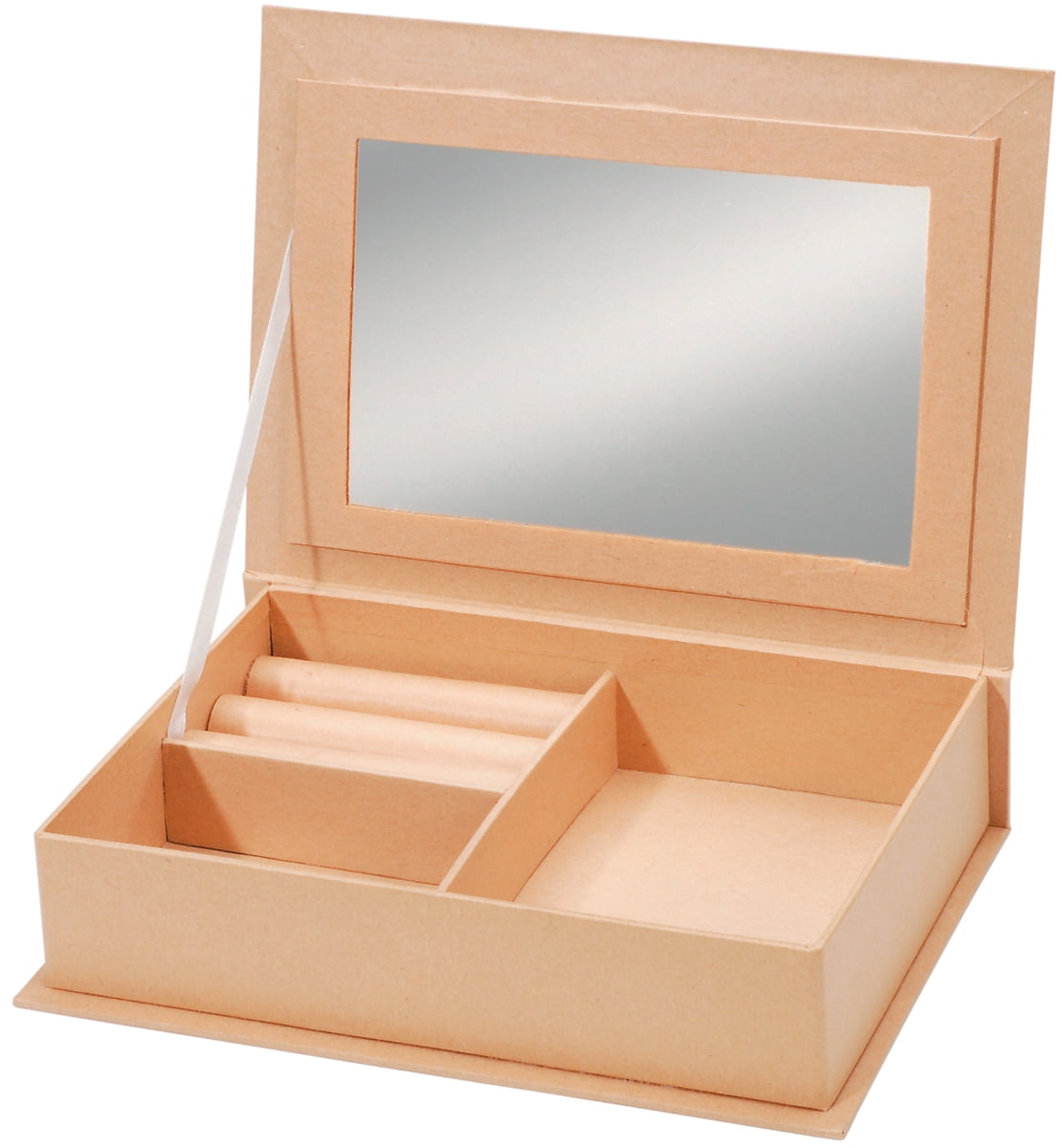 Darice Paper Mache Jewelry Box with Mirror 7.5 X 5.5 Inches - Walmart.com