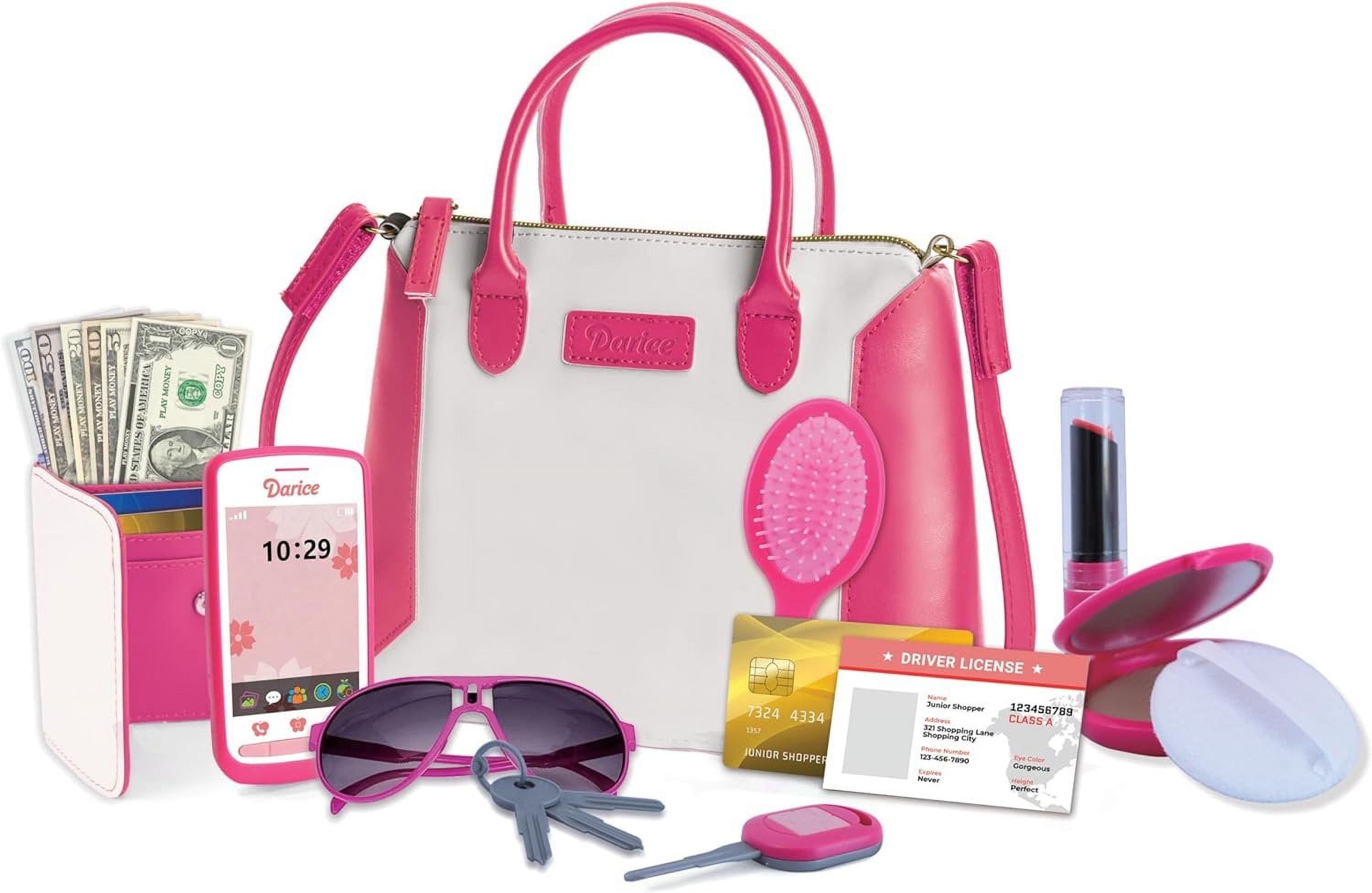 Darice Play Purse for Little Girls, Toddler Purse Set w/ Accessories ...