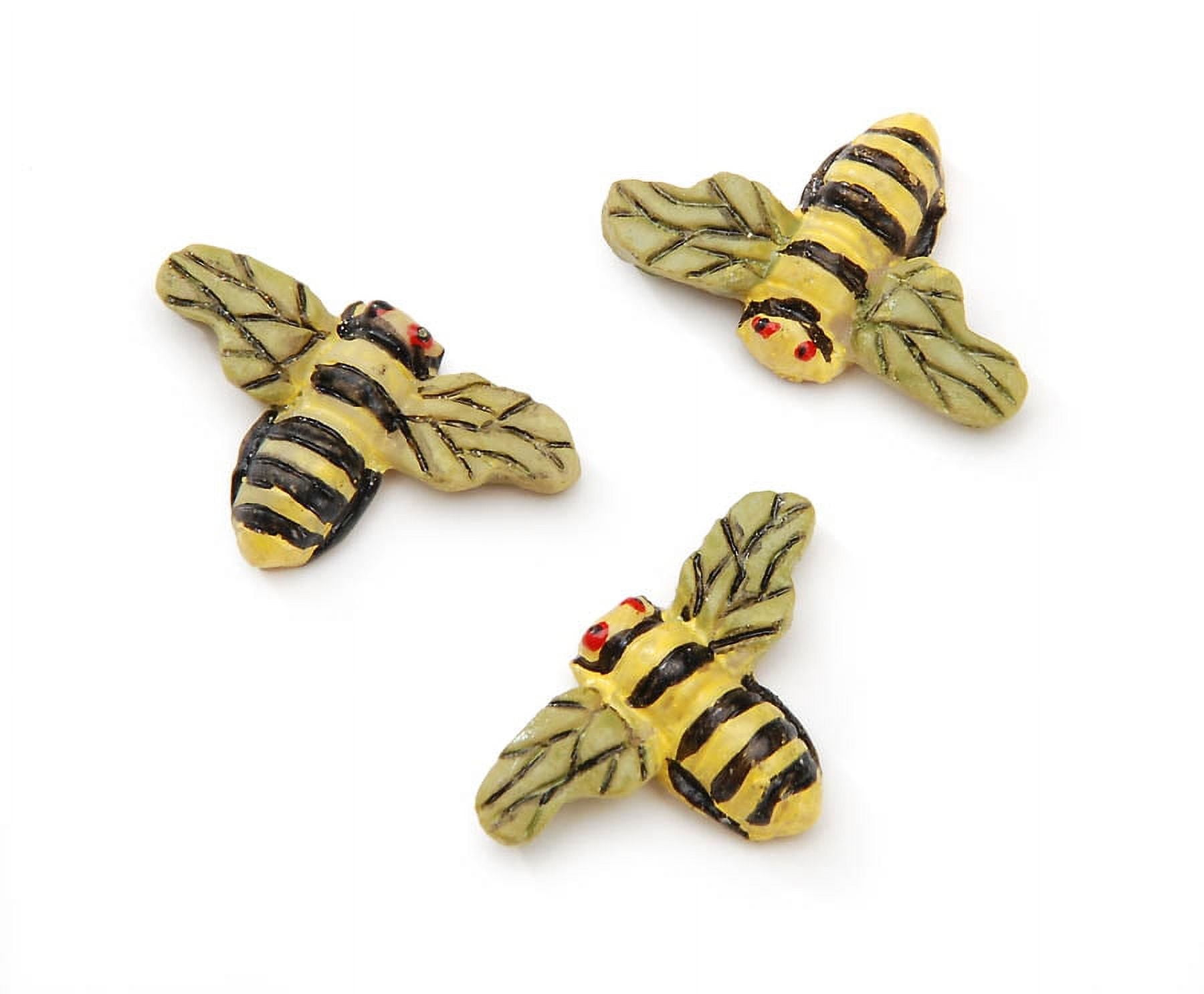 Darice Resin Garden Accent Bumble Bee 7/8 inch,3 Pieces Per Package ...