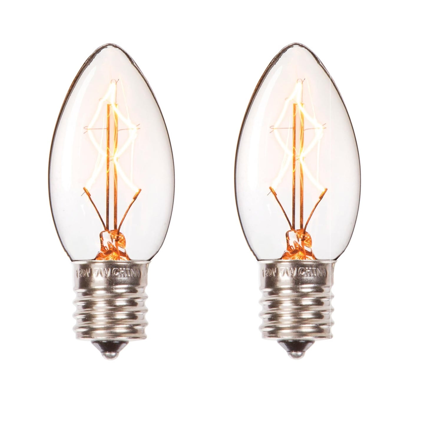 Set of 2 Cleveland Vintage Lighting Edison Style E17 Base Candlestick ...