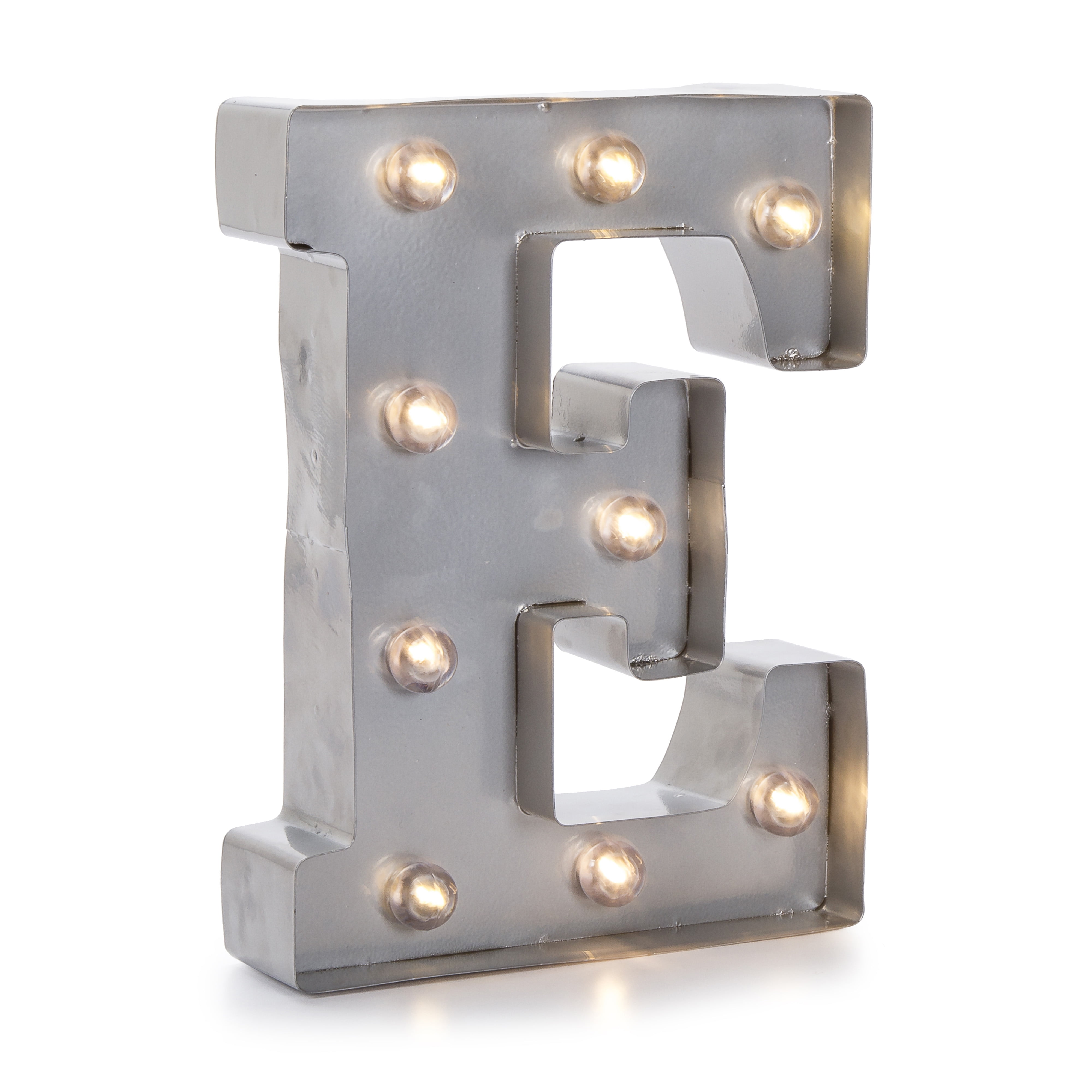 Darice Silver Light Up Marquee Letter E, 9.875 inches - Walmart.com