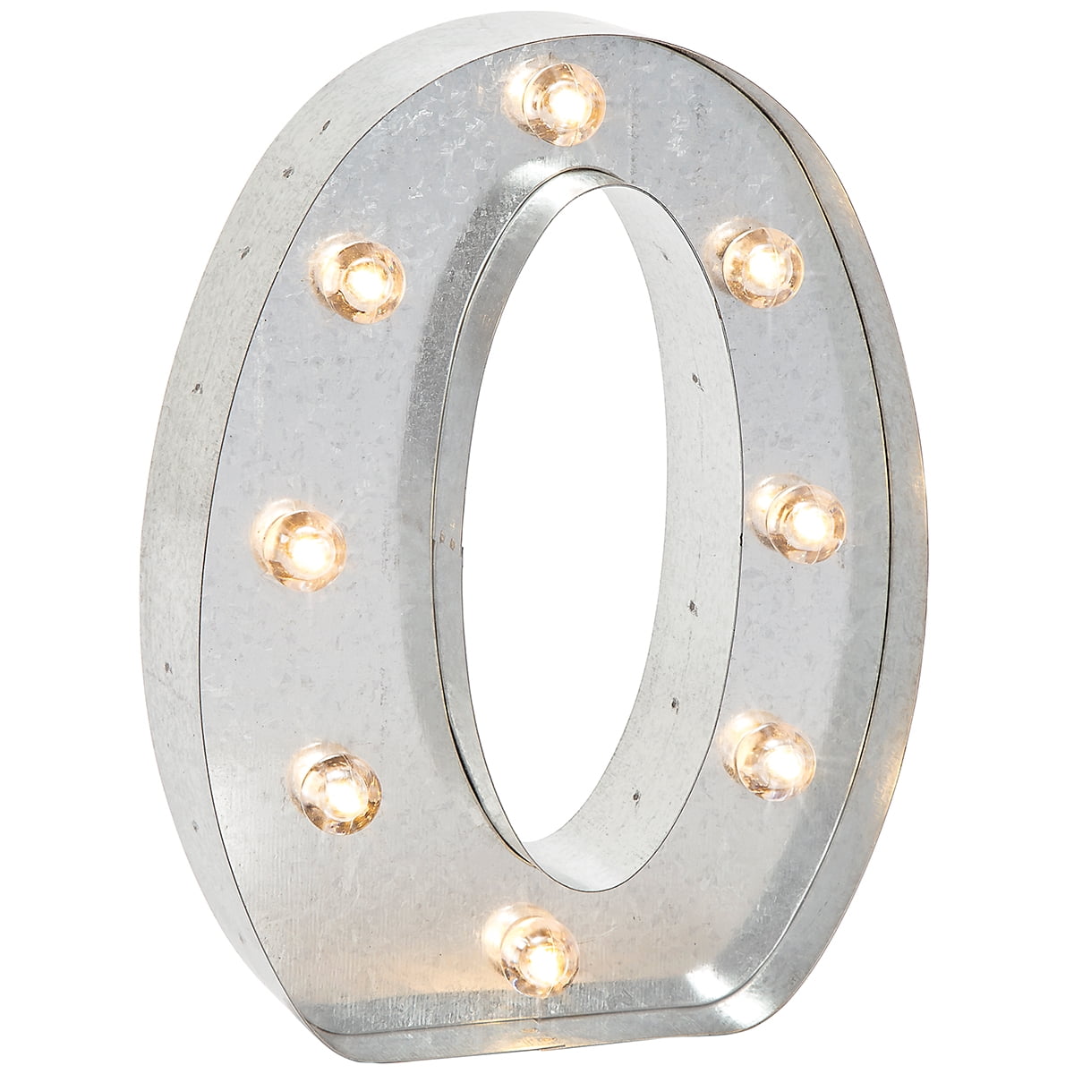 Darice Silver Light Up Marquee Letter O, 9.875 inches - Walmart.com