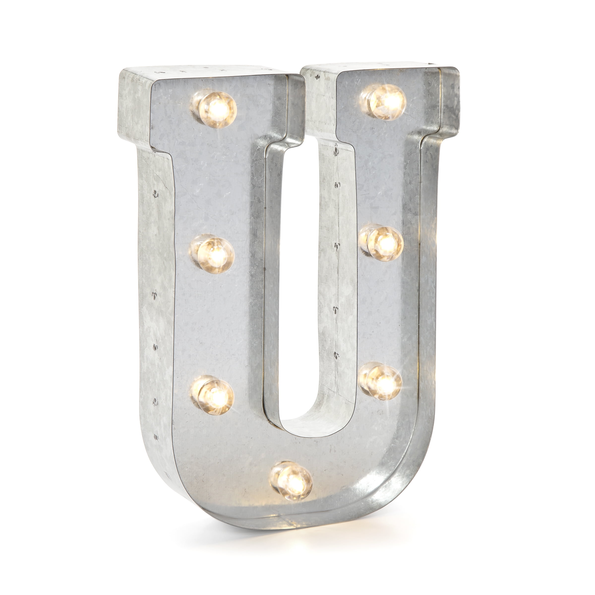 Darice Silver Light Up Marquee Letter U, 9.875 inches - Walmart.com
