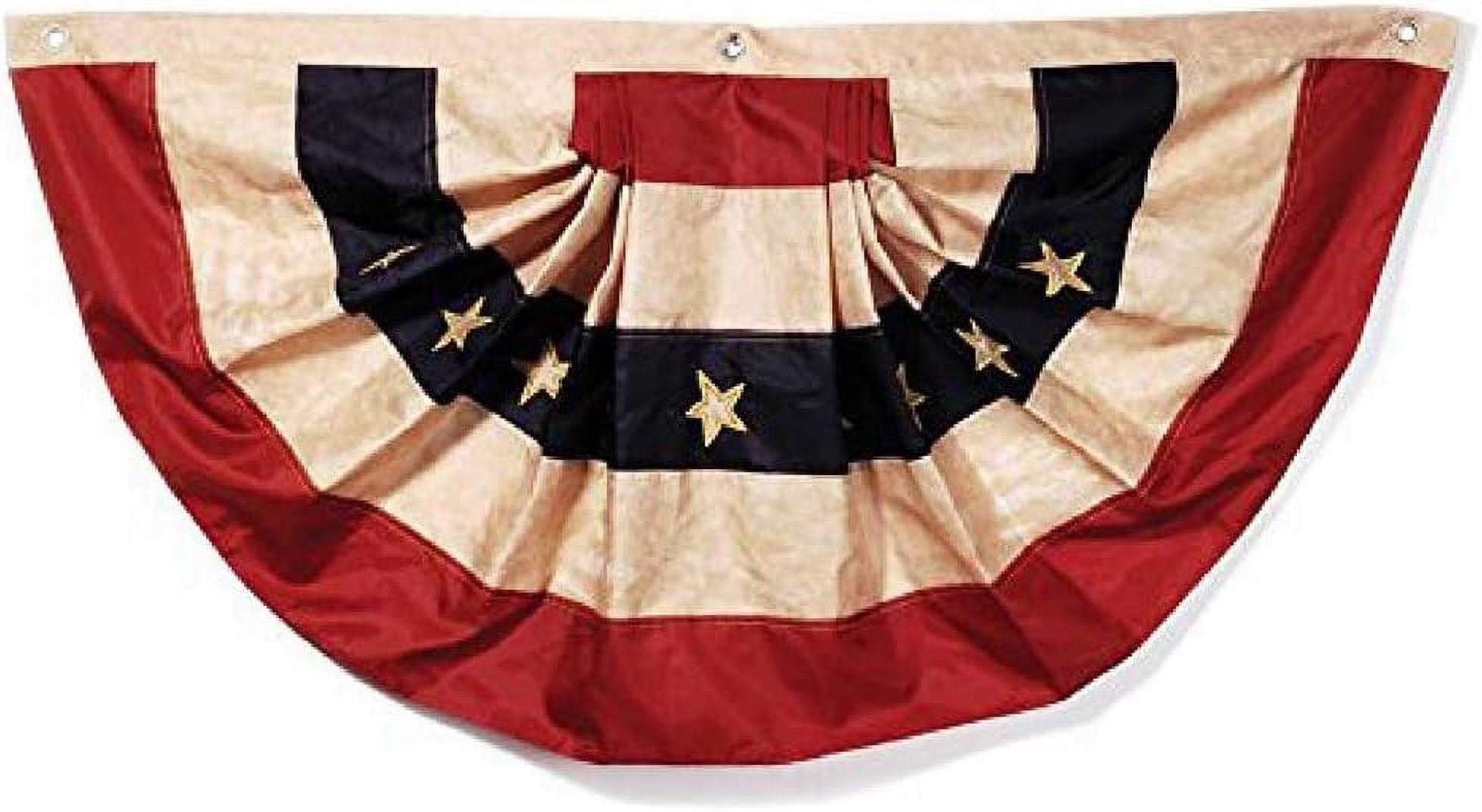 Darice Tea Stained American Flag Bunting–48” x 25” –Easy to Hang ...