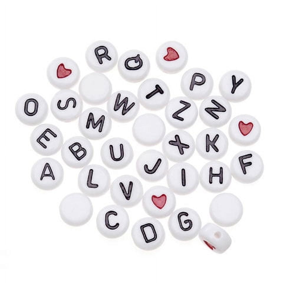 Darice White Round Alphabet Beads, 7 mm, 250 Pieces - Walmart.com
